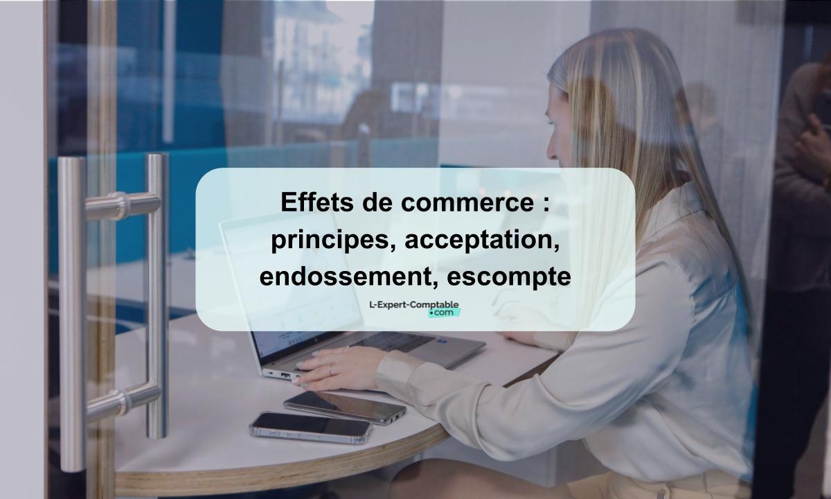 Effets de commerce : principes, acceptation, endossement, escompte